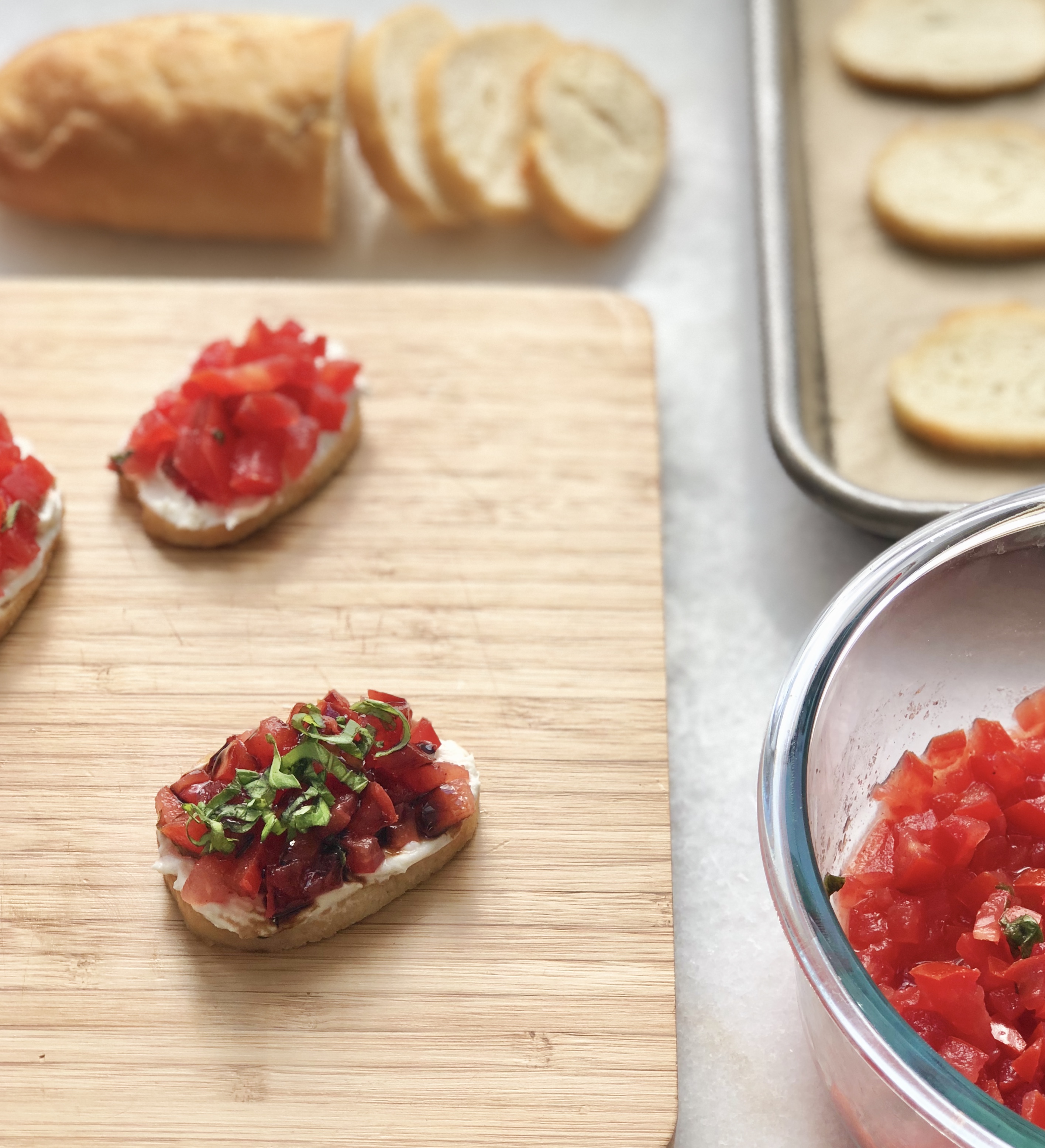 Caprese Crostini - cuisine by katie